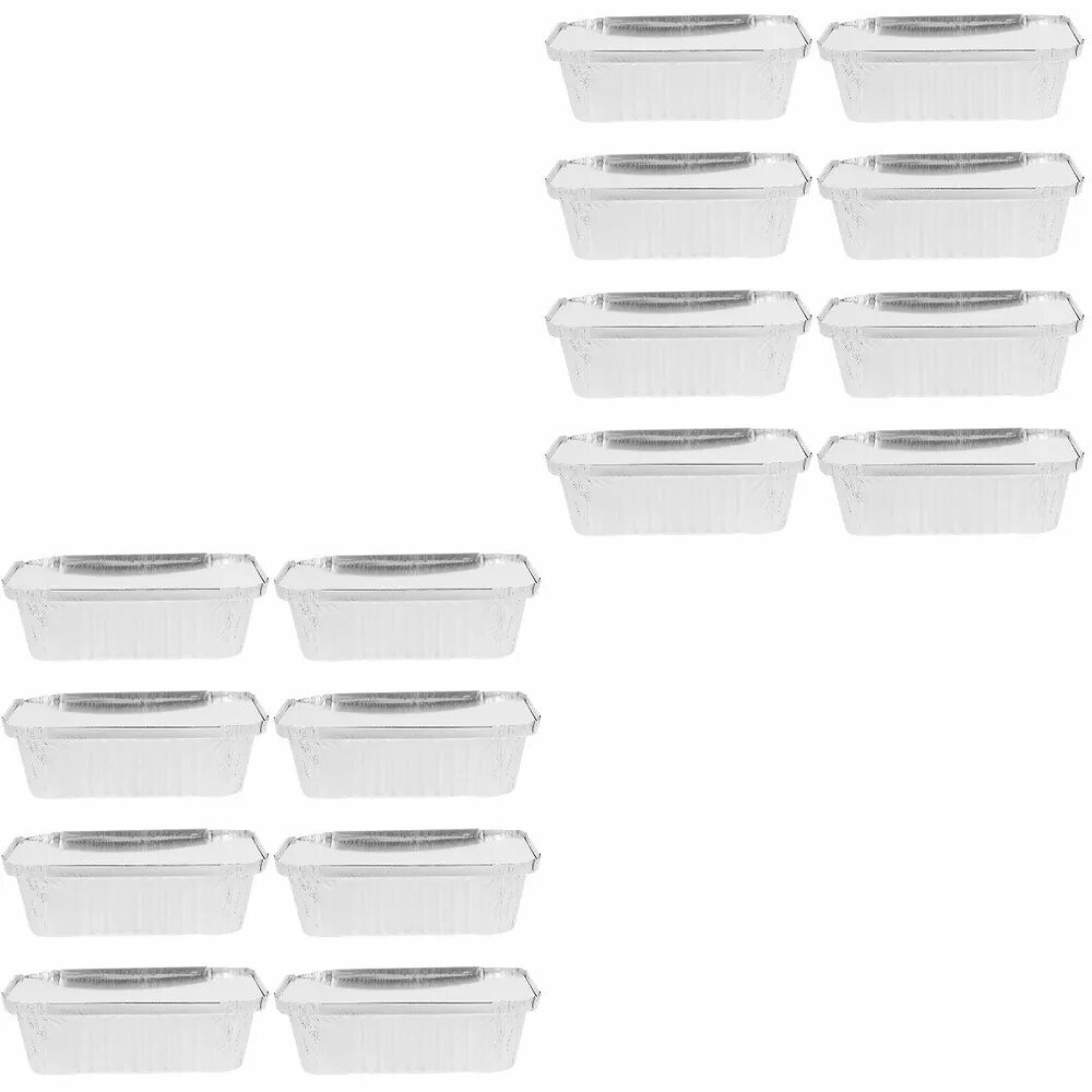 Емкости из фольги для выпечки и барбекю с крышкой, 100 штук