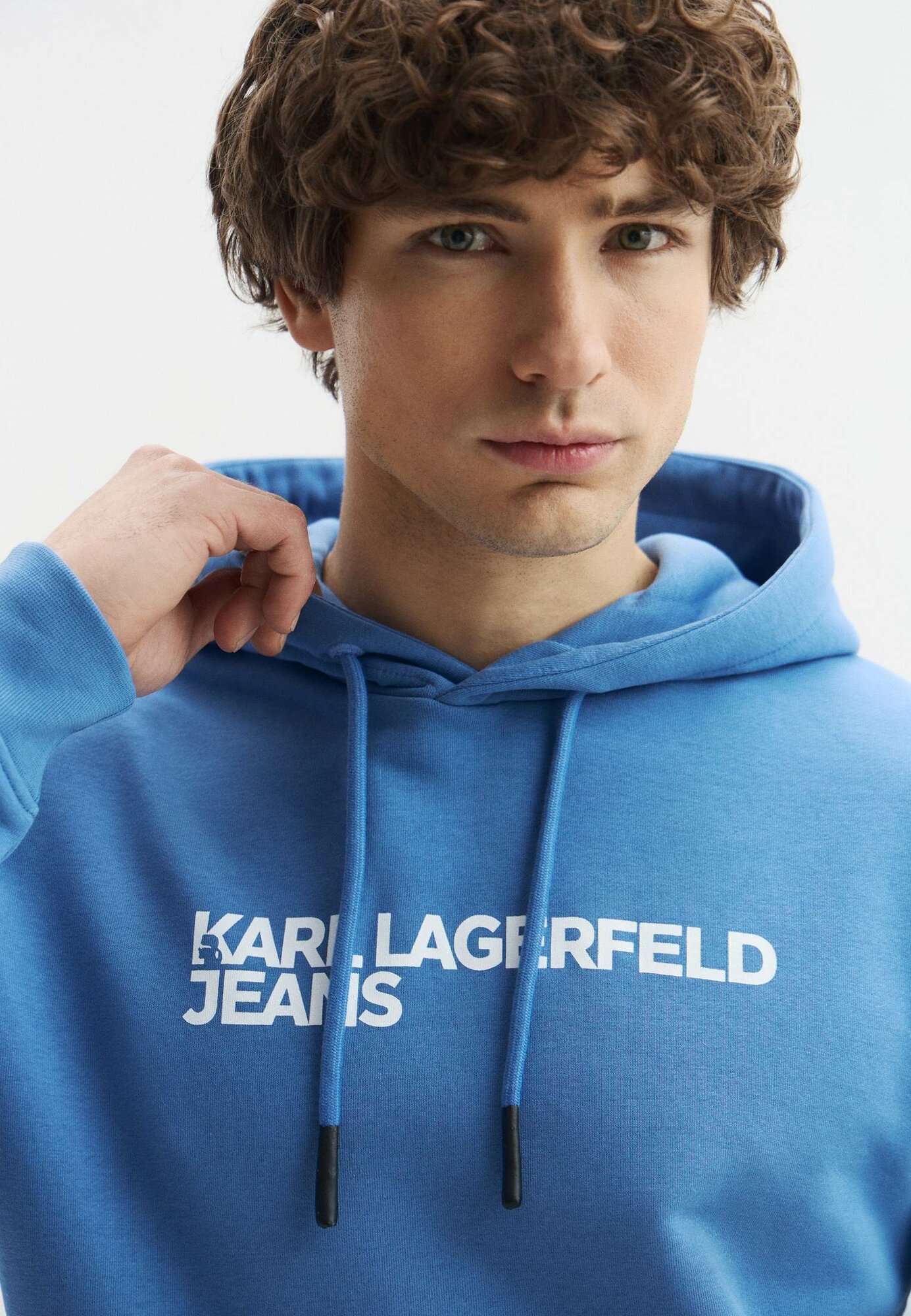 Худи KARL LAGERFELD JEANS, размер 50, , синий — фото 1