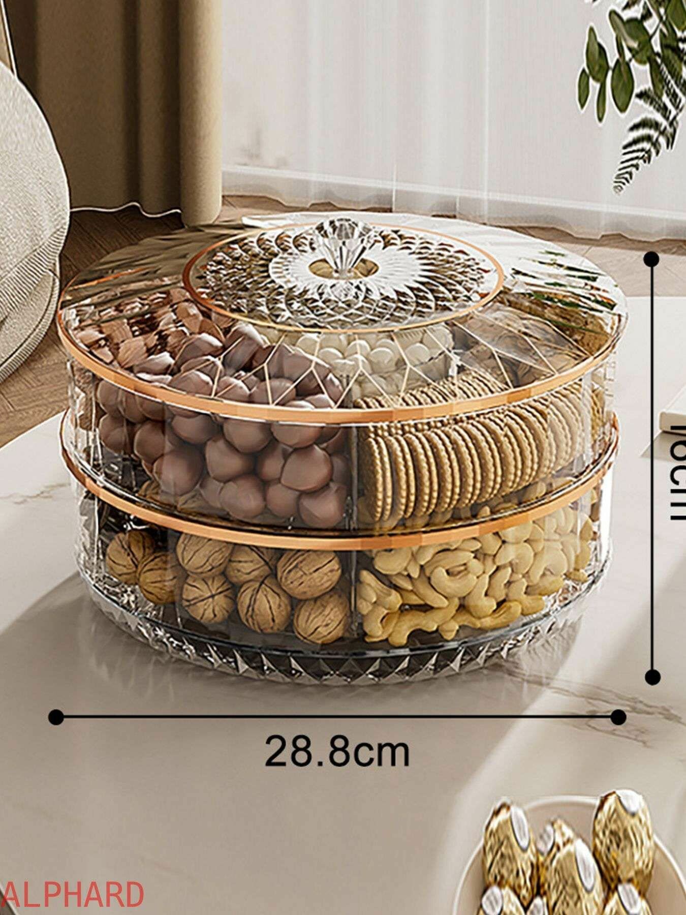 Прозрачная двухуровневая фруктовая корзина