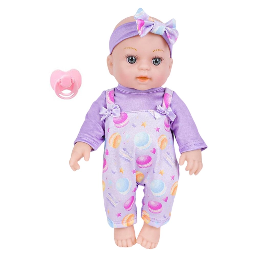 Реалистичная виниловая кукла для маленьких девочек, 12 дюймов, комбинезон с бантом для детей, играющая в реалистичную мягкую игрушку для новорожденных новорожденных