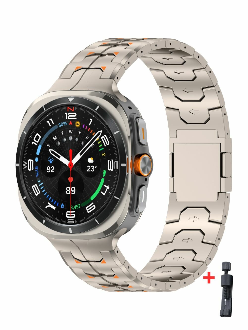 Титановый ремешок для часов, магнитная пряжка, для Samsung Galaxy Watch 8 Ultra 47mm (2025)/Ultra 7 47mm