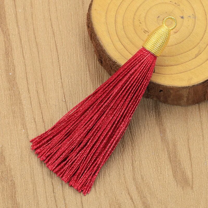 Красные кисточки из полиэстера, 20 шт. (Wine red)