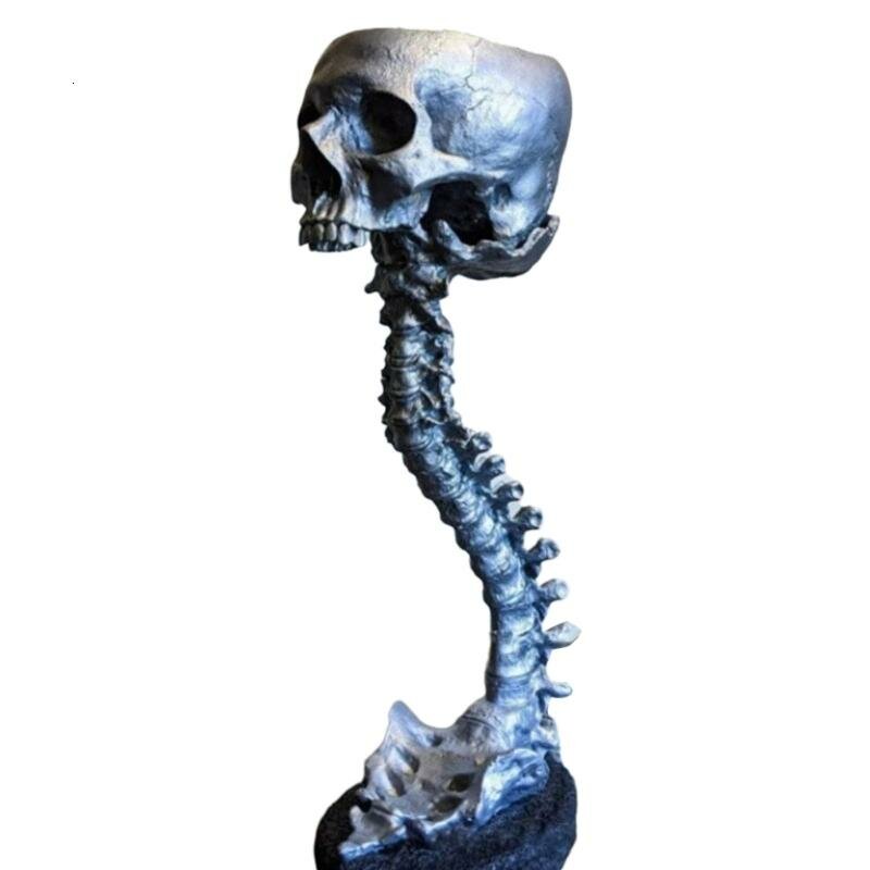 Череп-горшок с позвоночником, серебро