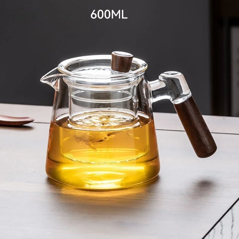 Голубой стеклянный чайник Pyrex 600 мл lucency 600ml B
