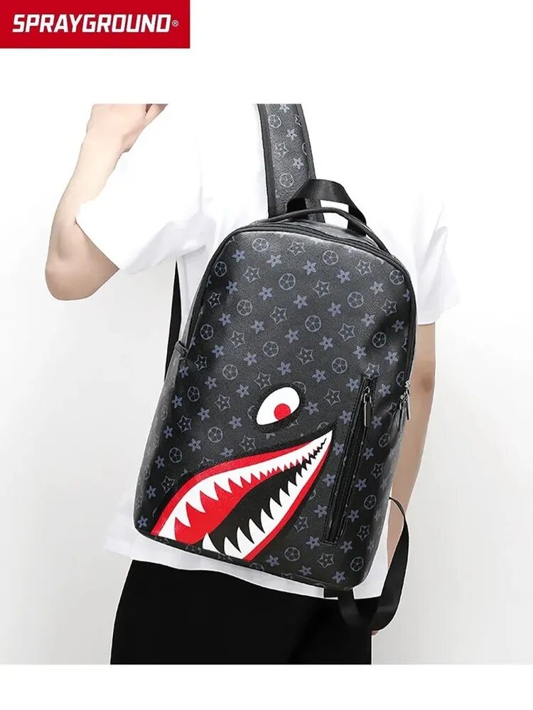 Рюкзак Sprayground Shark Mouth Black Backpack спортивный школьный городской для мальчика девочки — фото 1