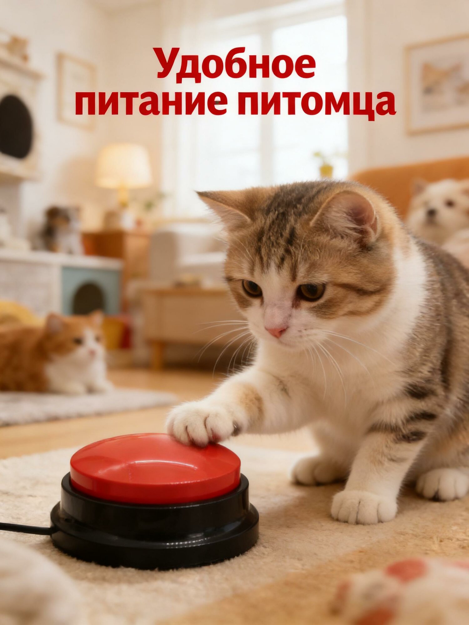 Кнопки для общения с питомцем, записываемые звуковые кнопки для собак и кошек, игрушка для тренировки питомца