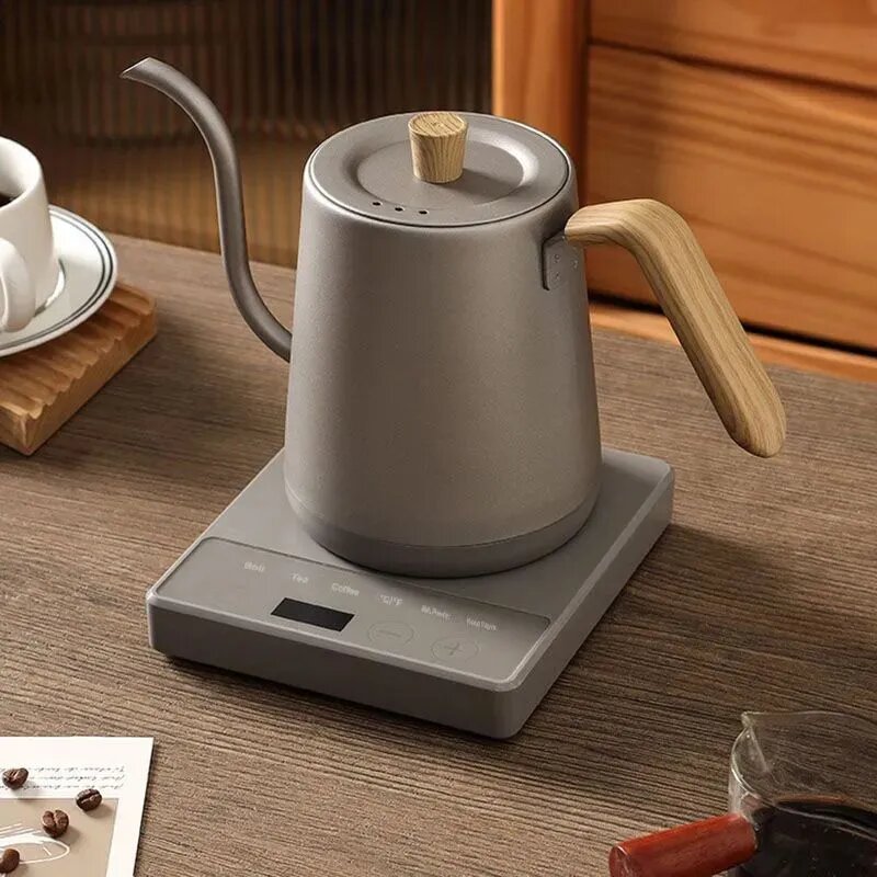 Электрический чайник Gooseneck Kettle110, серый, серый металлик, для приготовления кофе
