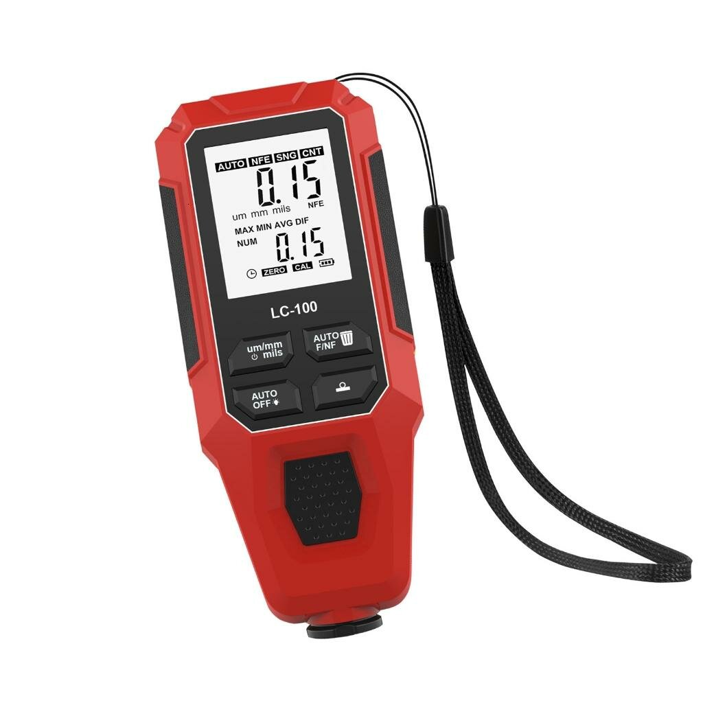Толщиномер лакокрасочного покрытия, красный