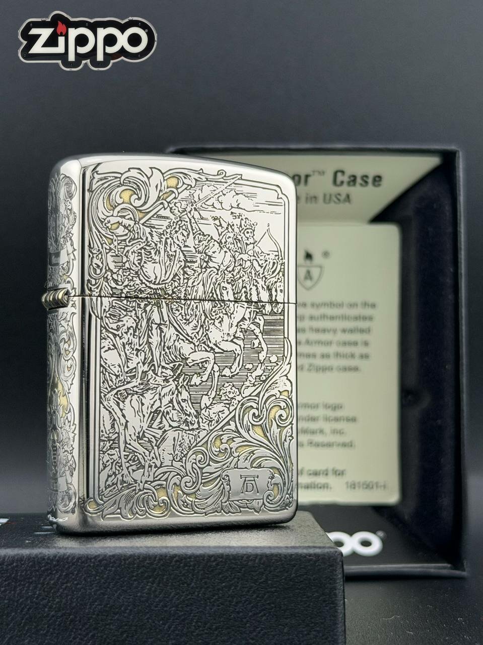 Зажигалка Zippo Armor Четыре всадника
