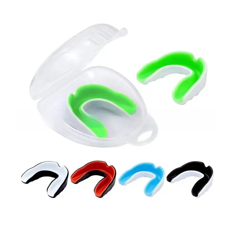 Капа для бокса спортивная, двухсторонняя, для защиты зубов, в комплекте с кейсом, для взрослых, полипропилен