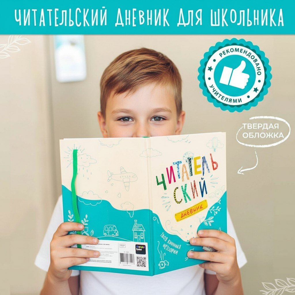 Дневник HappyLine "читательский дневник" — дневник для школьника, чтение на каникулах, подарок