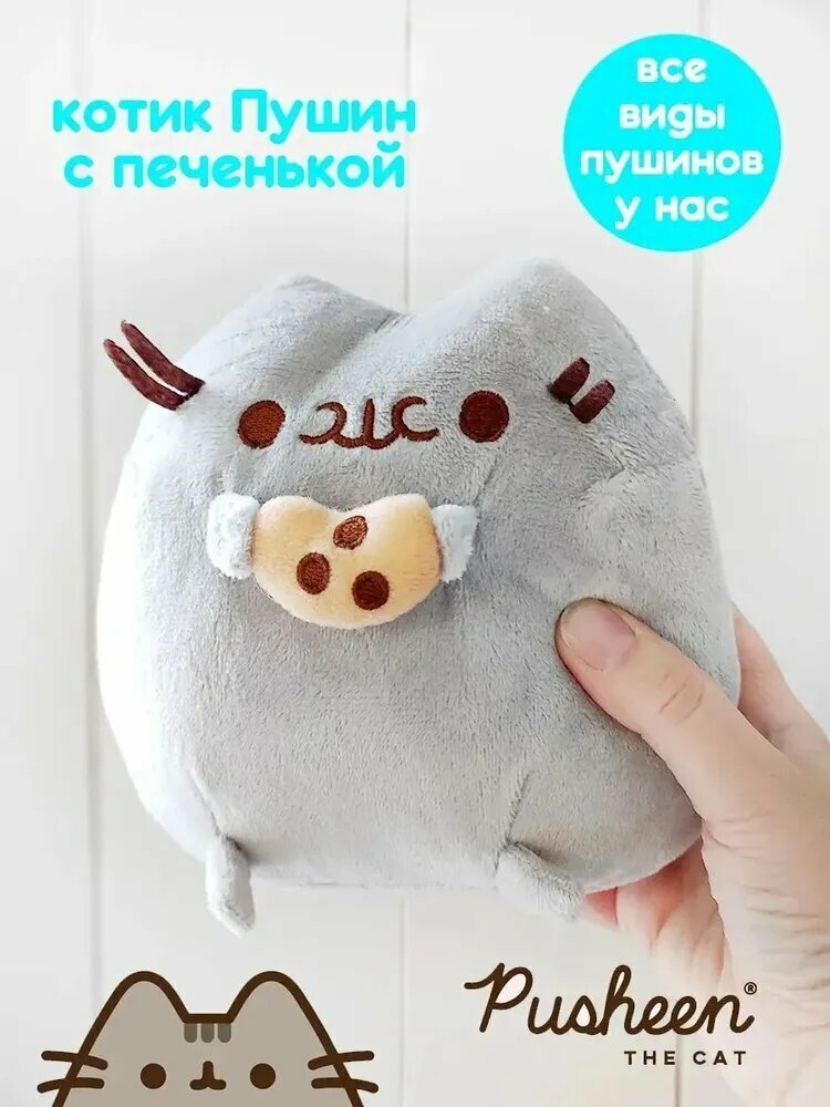 Мягкая игрушка "Пушин Кот", с печеньем, для девочек, 5-10 лет