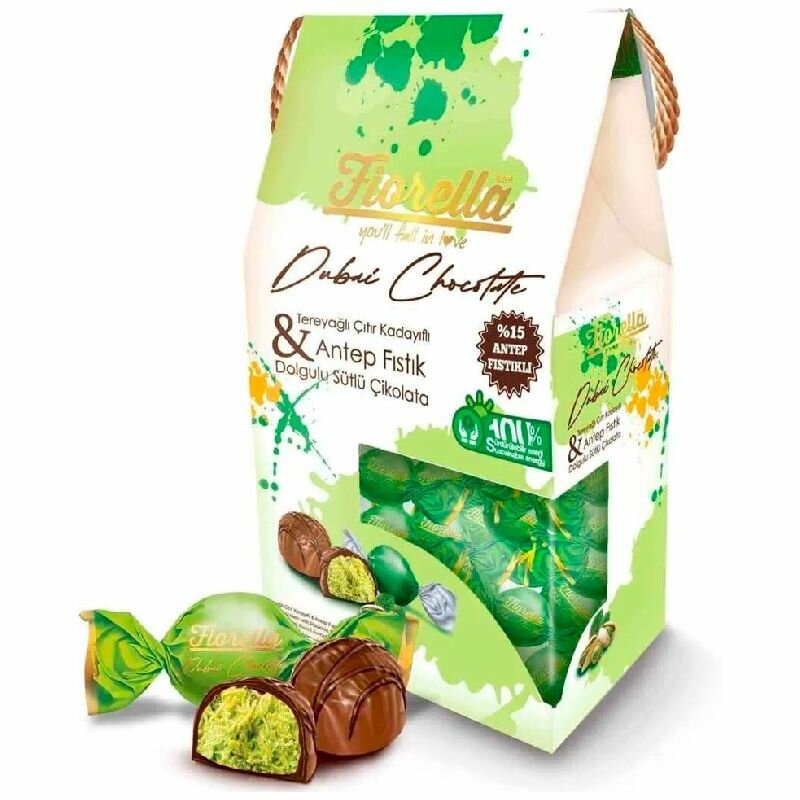 Конфеты FIORELLA Dubai Шоколадные с фисташковой начинкой /картон/ 230г