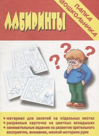 Лабиринты. Папка дошкольника. Материалы для занятий на отдельных листах. ИП Бурдина. 2019