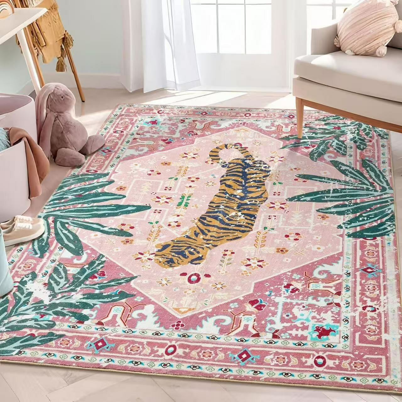 Jungle, ковер из тигра, 1,2m×1,6м (горячая распродажа Искусственный кашемир)Тропическое племя3