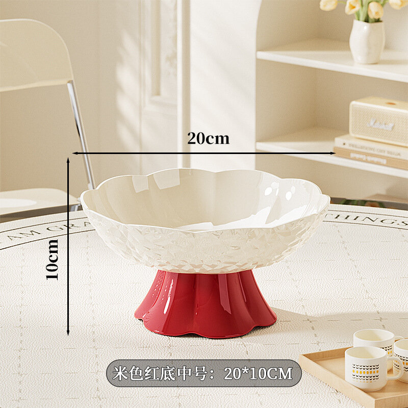Подставка для фруктов с дренажом для домашнего использования, подставка для фруктов на высоких ножках для журнального столика в гостиной, стильная подставка для конфет и закусок в винтажном стиле.