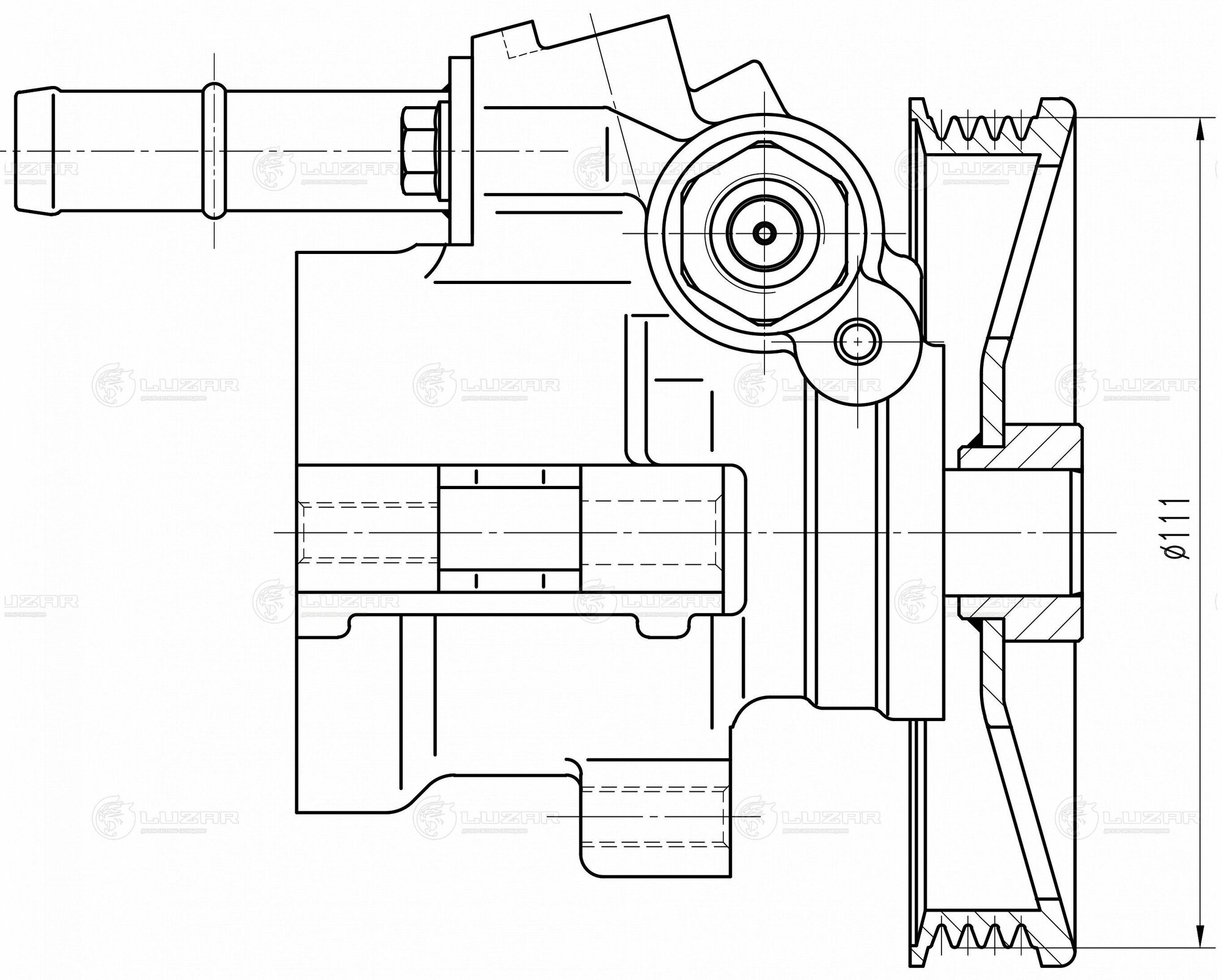 LUZAR насос ГУР DAEWOO GENTRA (13-) 1.5I LPS0515
