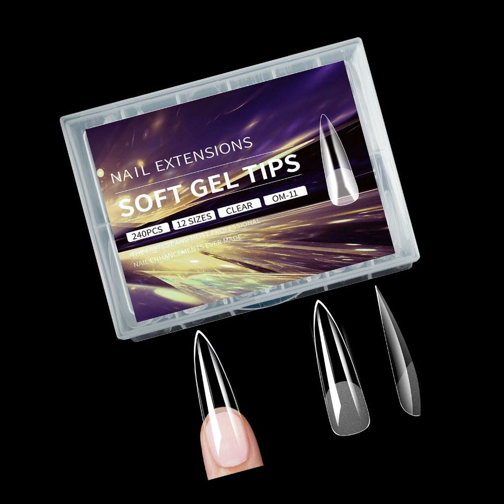 Акриловые ногтевые типсы «Коффин», 02стиль