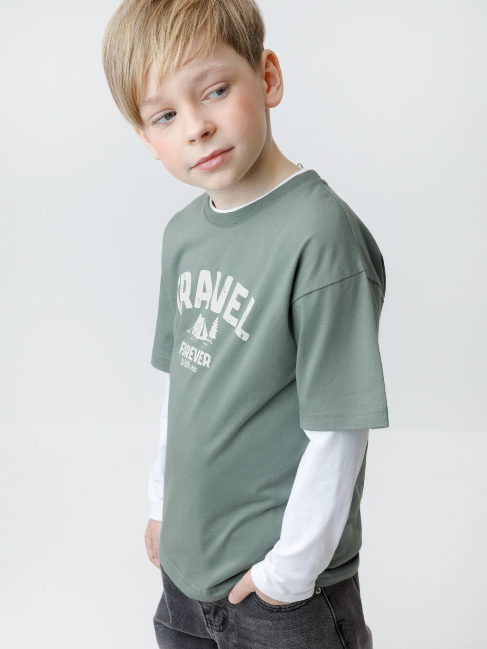 Футболка КР 302949/хаки 5107 к678