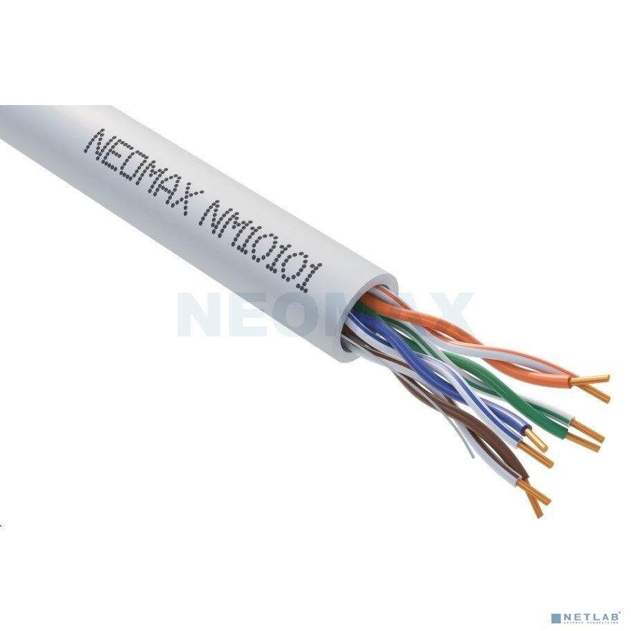 Кабель NEOMAX NM10101 Кабель UTP cat.5e 4 пары (305 м) 0.51 мм Taiwan (200 Mhz)