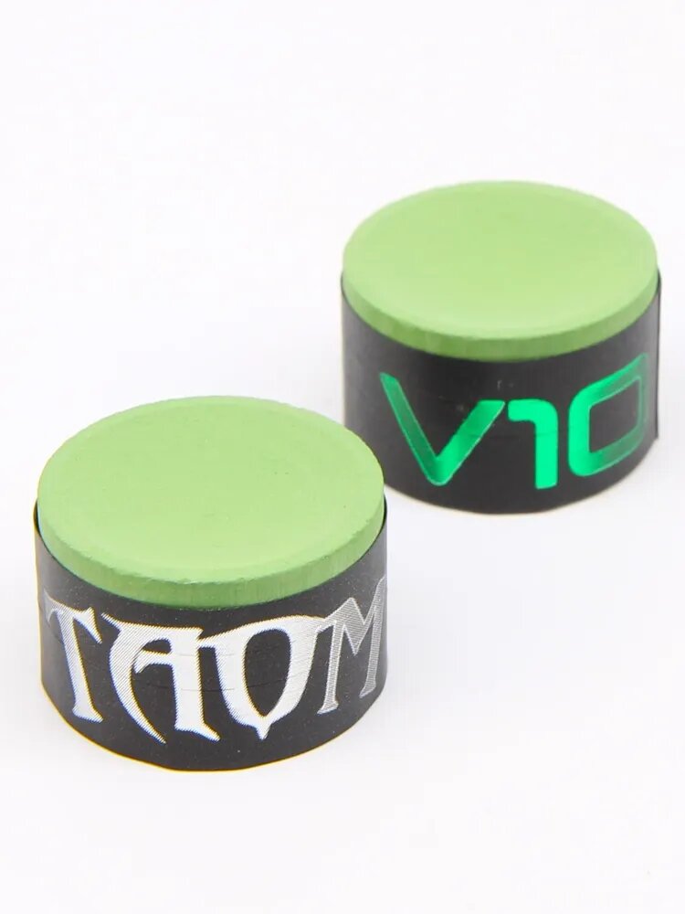 Мел бильярдный Taom V10 Green для русского бильярда 1 шт красивый зеленый цвет — фото 1