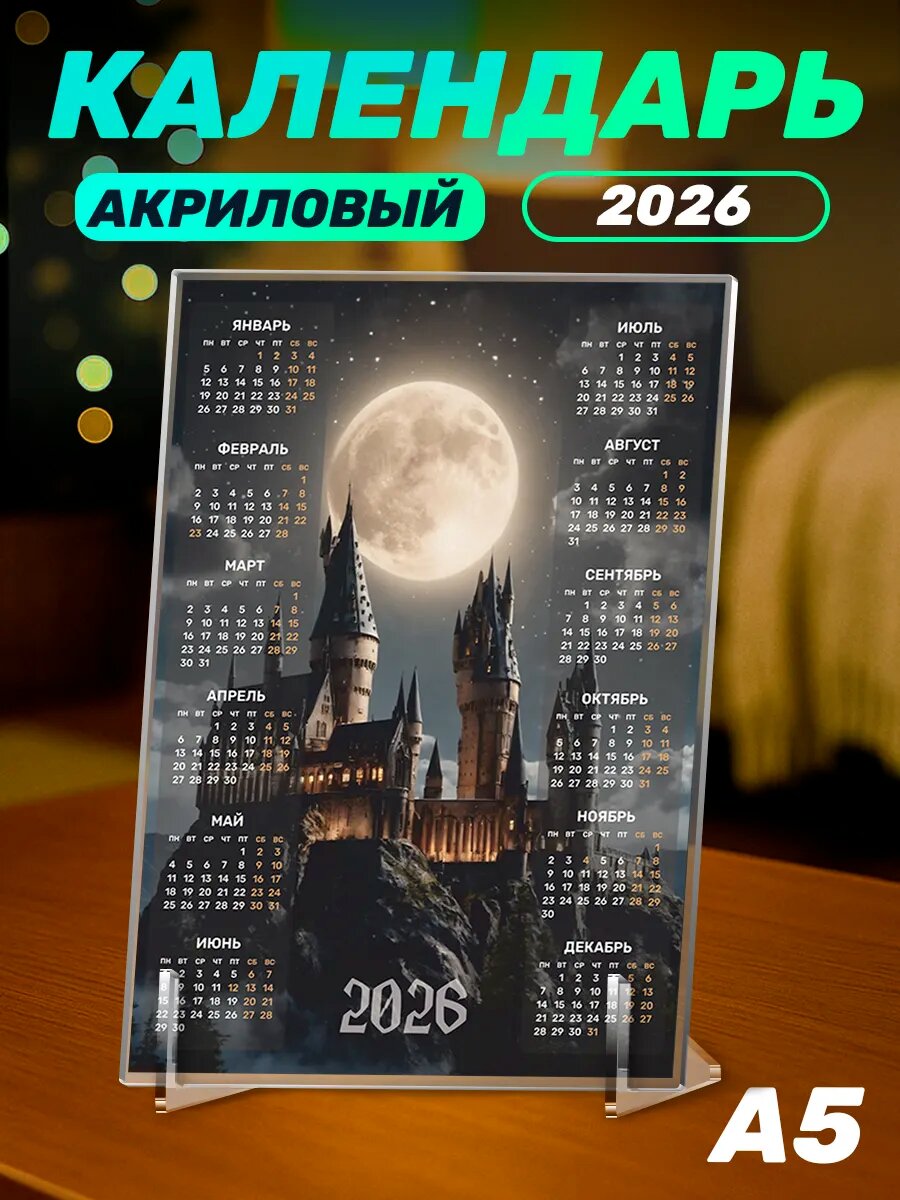 Календарь 2026 настольный Хогвартс Гарри Поттер