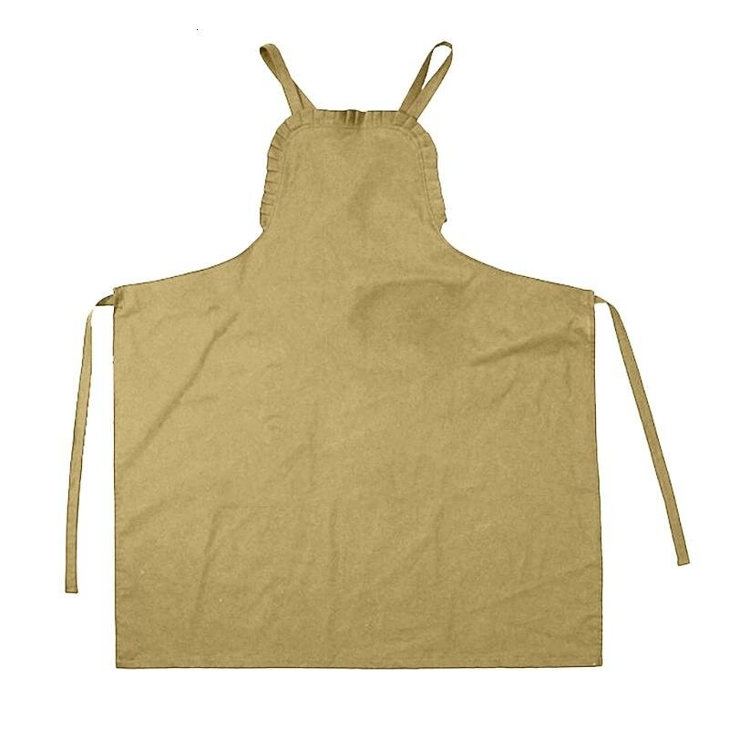 Кухонный фартук с кружевной отделкой, Темный Хаки - 1