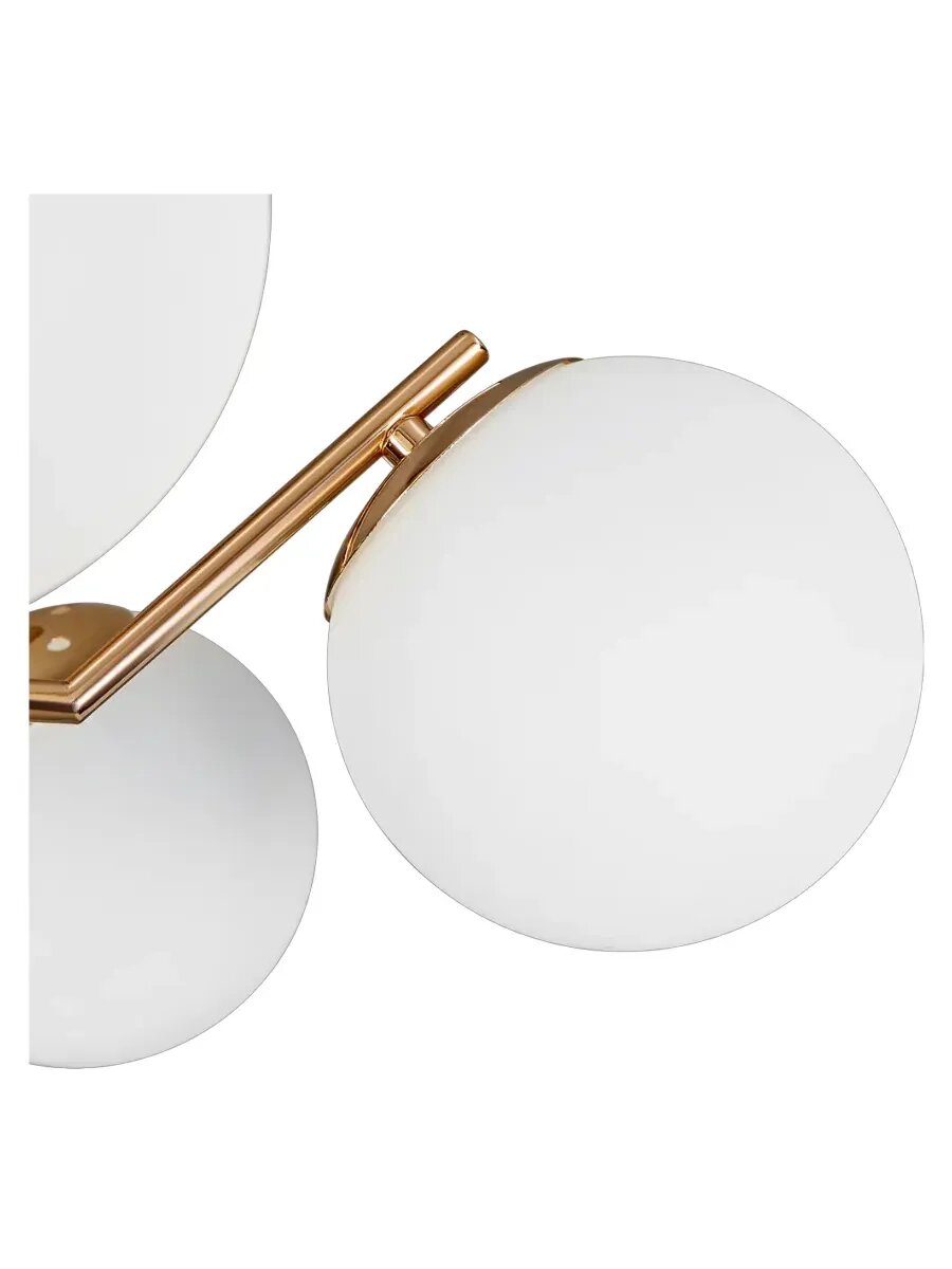 Люстра newrgy lighting 74534/6GD, латунь, белый матовый, цоколь E27, 40 Вт, свет нейтральный белый, для детской — фото 1
