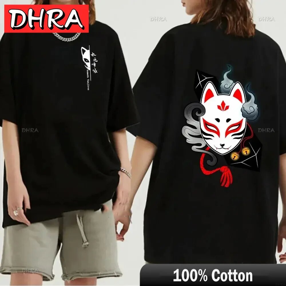 Мужская футболка Demon Slayer Хлопок Черный, XL, Black11