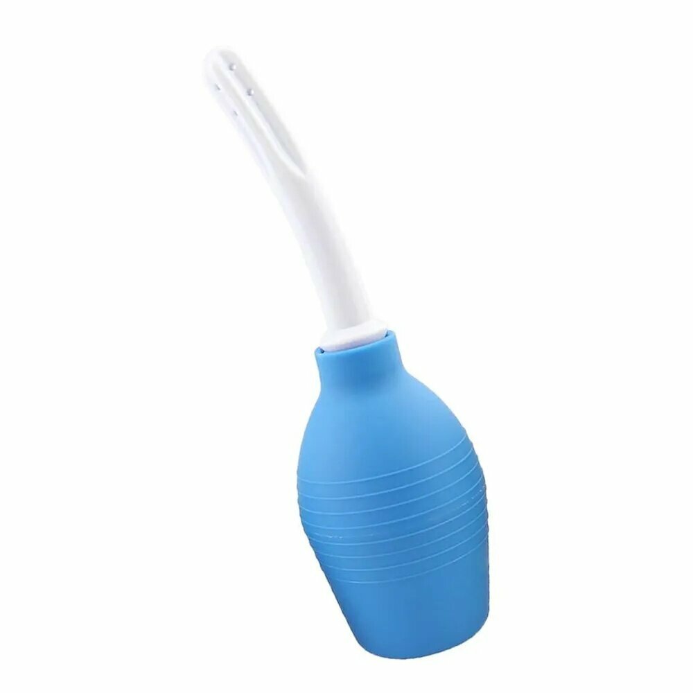 Силиконовая клизма 310 мл для мужчин и женщин, анальная спринцовка с насадкой, синяя, для комфортного очищения
