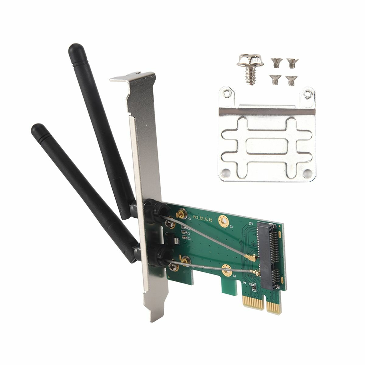 Беспроводная карта WiFi Mini PCI-E Express для адаптера с 2 внешними антеннами для ПК