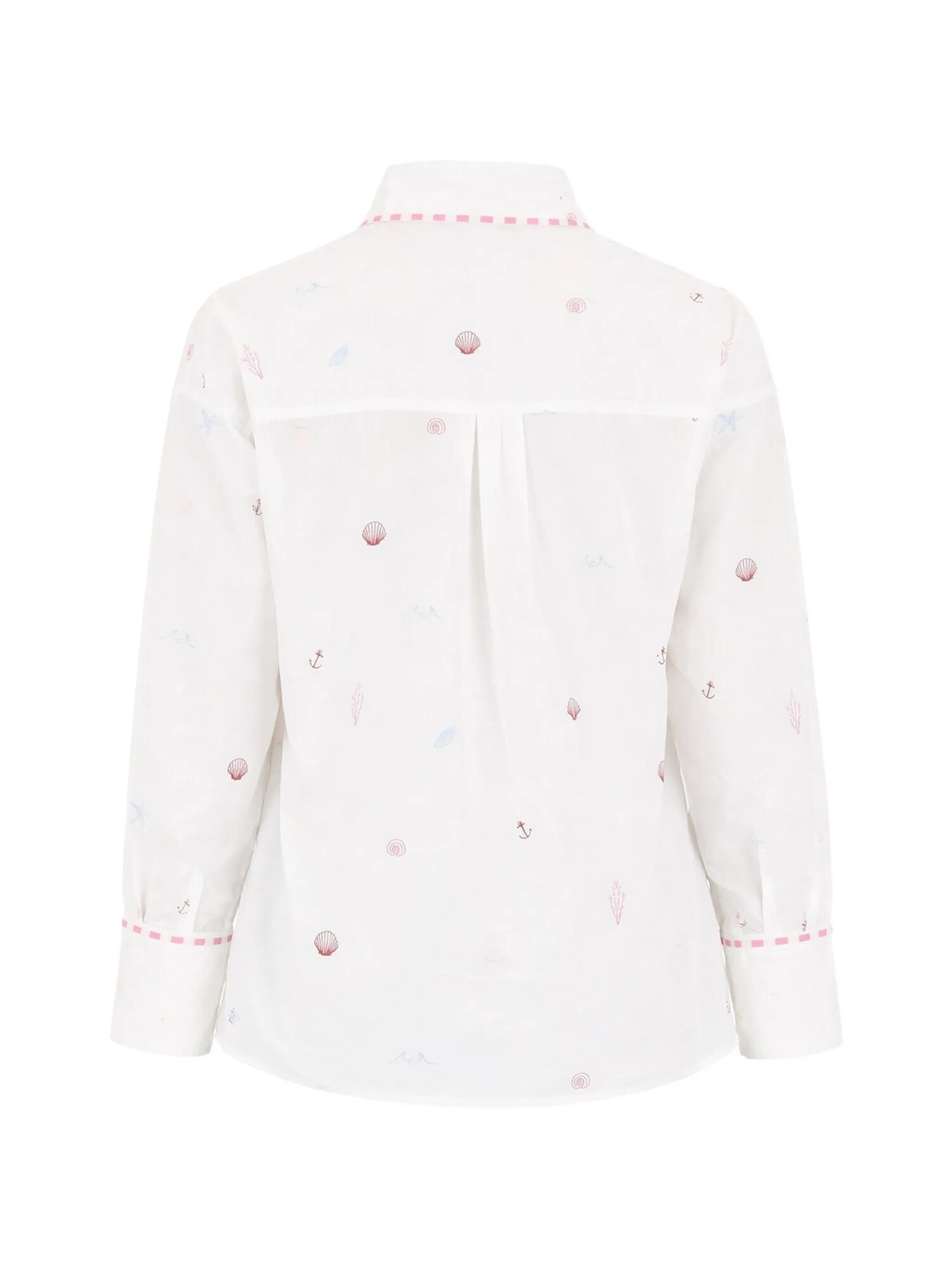 Рубашка PennyBlack Collared embroidered shirt, размер 46, бежевый/белый — фото 1