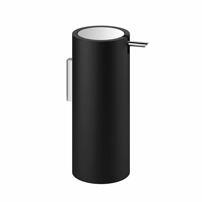Дозатор мыла Decor Walther Stone WSP 0972264, подвесной, цвет: черный матовый/хром