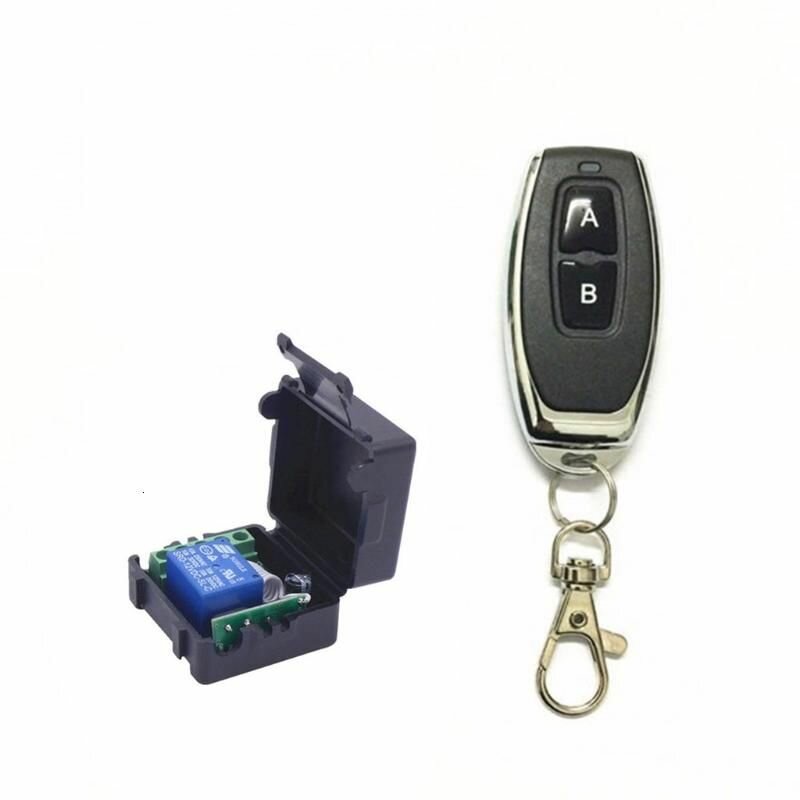 Беспроводной реле-модуль 12 В, 1 канал, 433 МГц, Черный