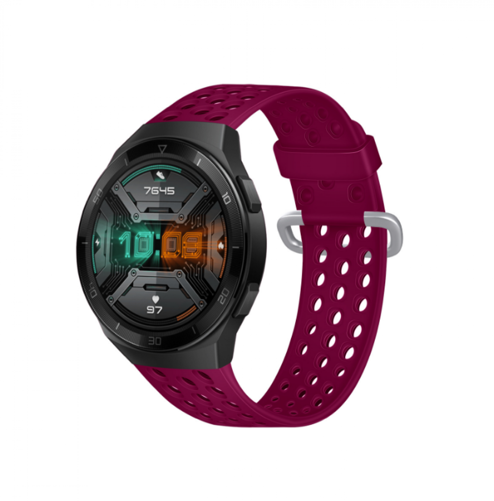 Силиконовый ремешок MyPads для Huawei Watch GT 2e с вентиляцией, водостойкий, малиновый