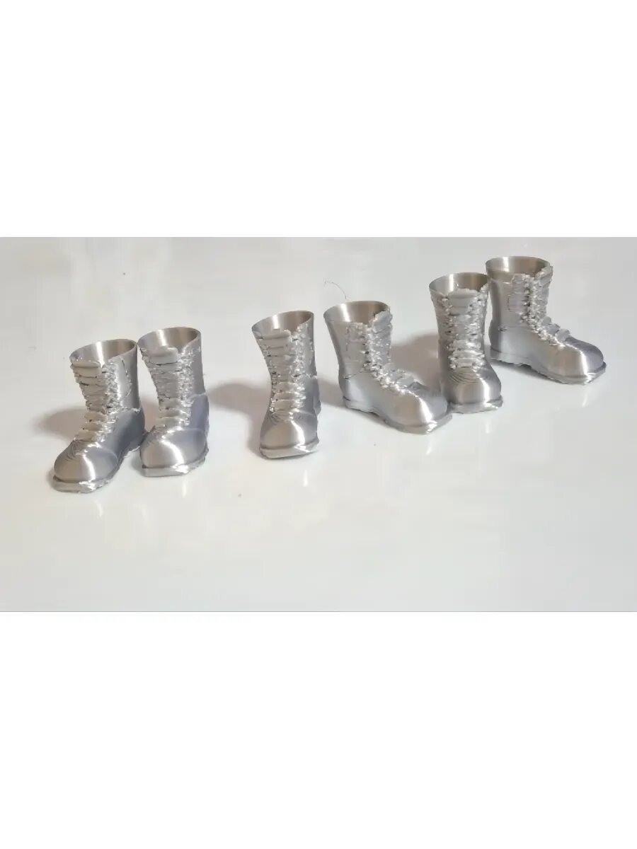 Набор "Серебряные ботинки" - 3 пары 22 мм для ватных игрушек