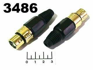 Разъем XLR гнездо gold