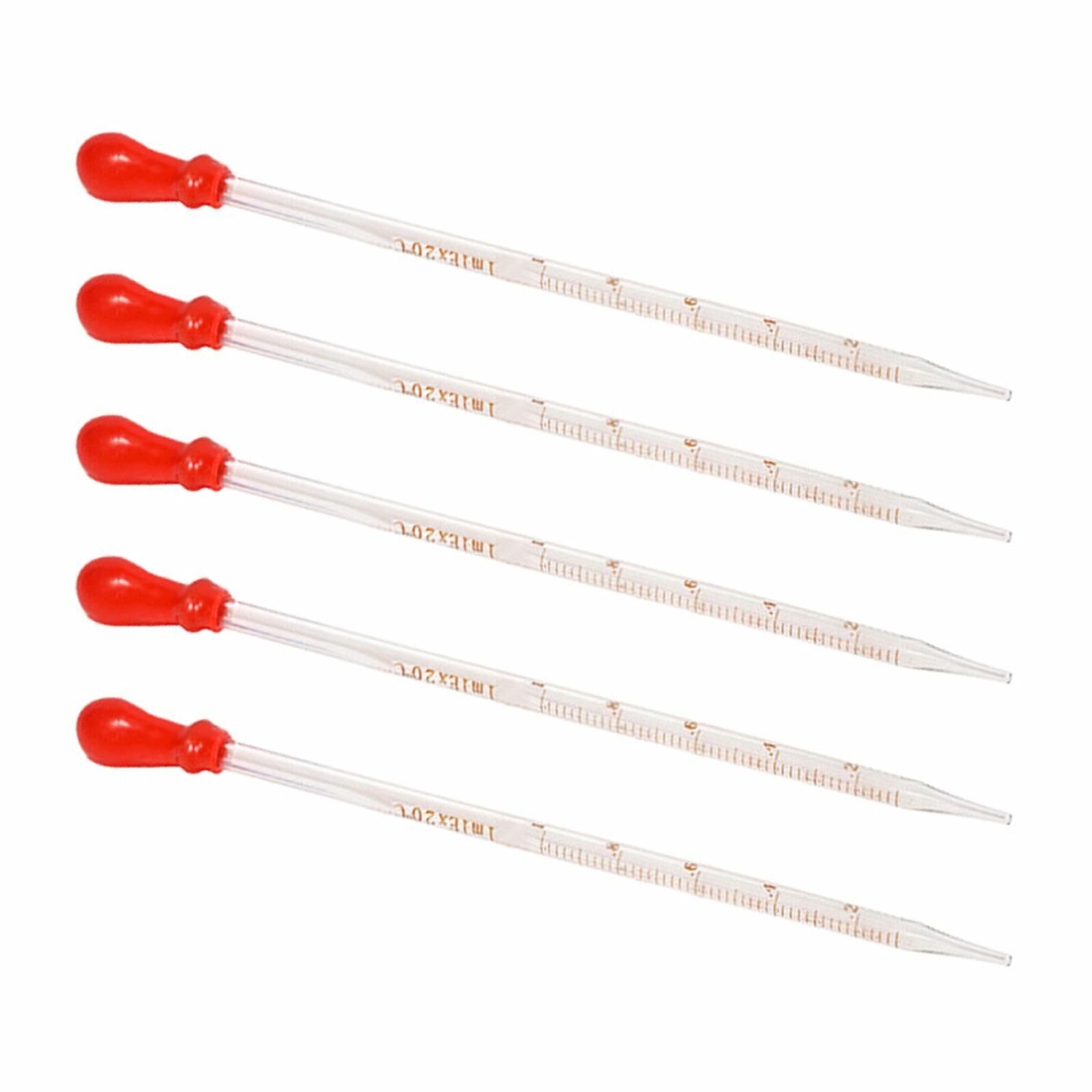 5 шт жидкостных пипеток стеклянная 05мл 1мл 2мл 3мл 5мл 10мл