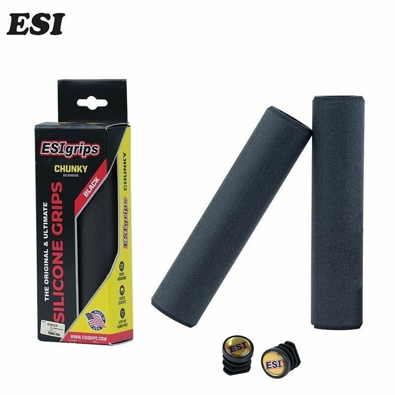 Силиконовые ручки ESI CHUNKY черного цвета, эксклюзивная американская модель для велосипеда