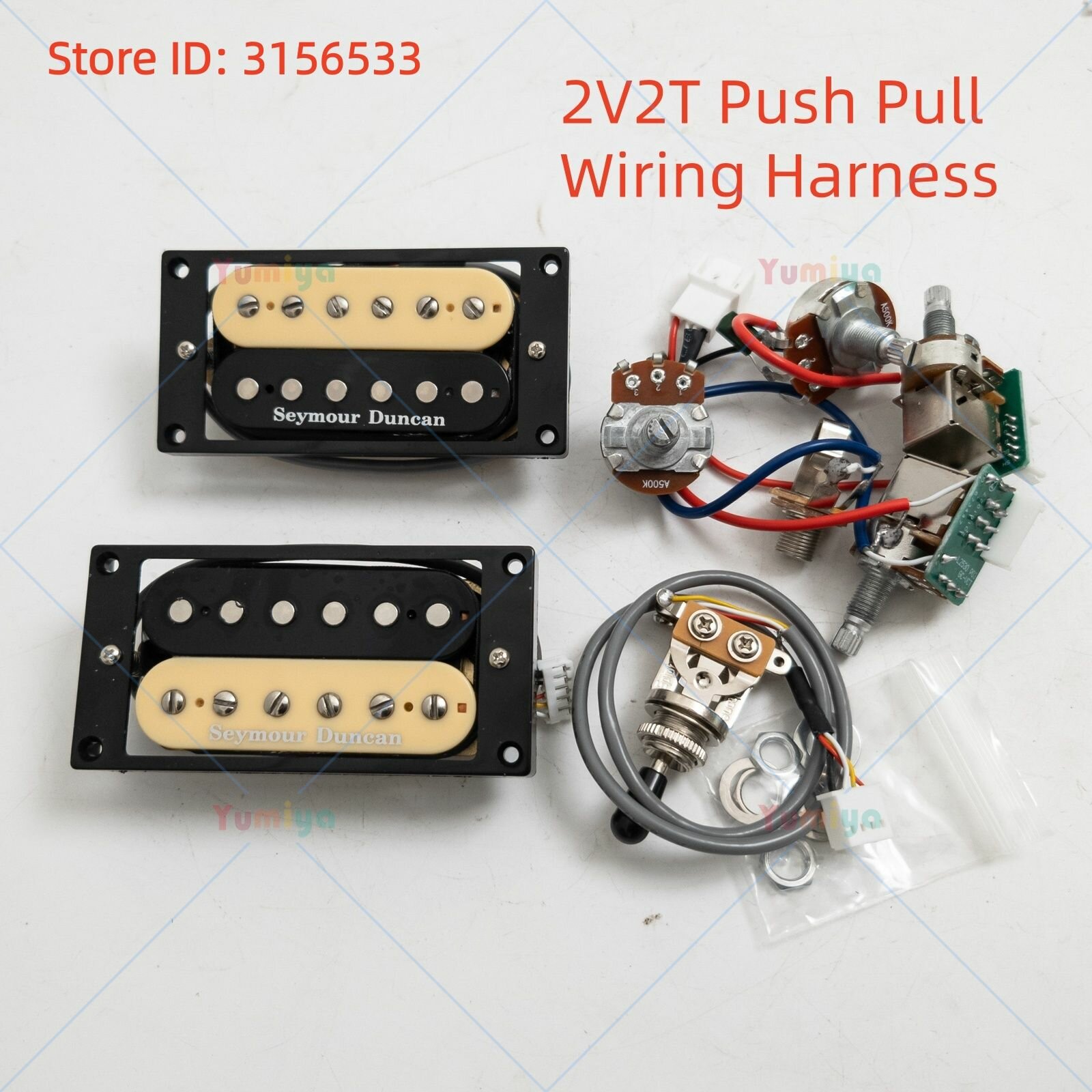 Звукосниматели Seymour Duncan Guitar Humbucker SH1n SH4 4C Zebra/Черный/Белый/хром 2V1T/2V2T Двухтактный жгут проводов