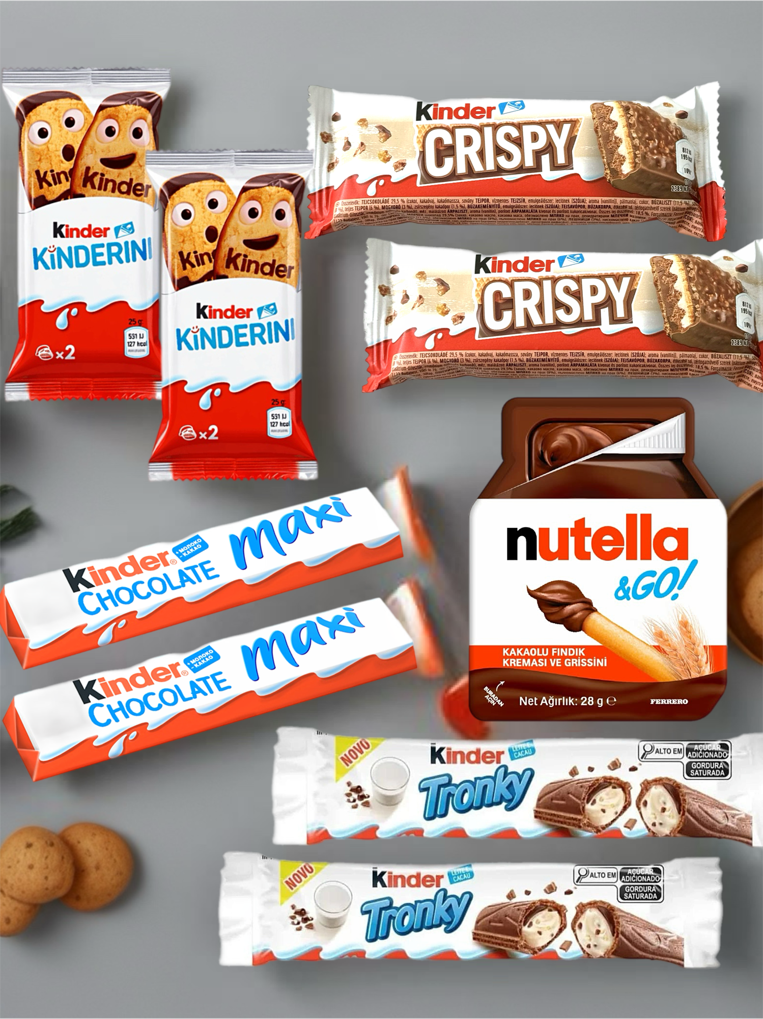 Kinder шоколадные батончики, ассорти набор, 240 г (Германия)