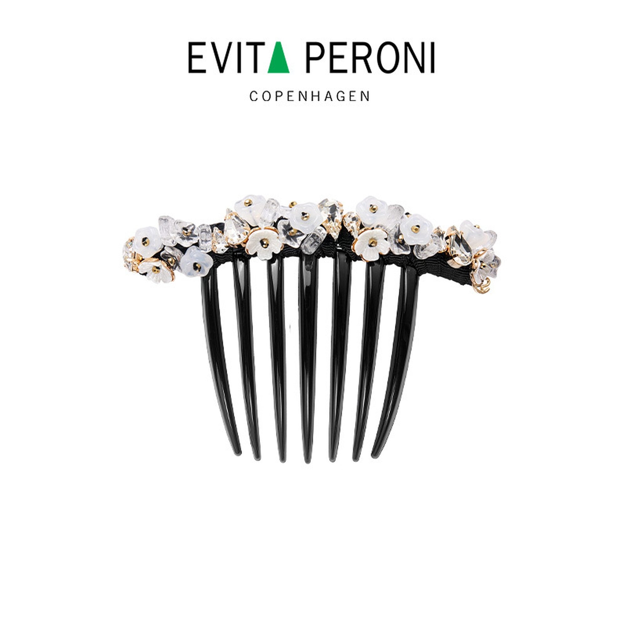 Гребень для волос EVITA PERONI, металл, 12 x 8 см, белый цвет