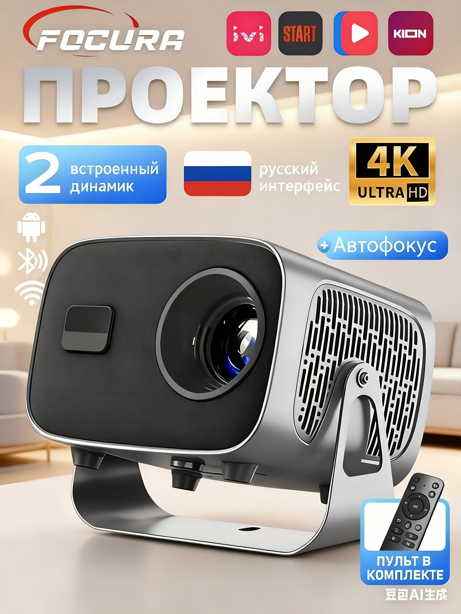 Гобо-проектор, черный матовый