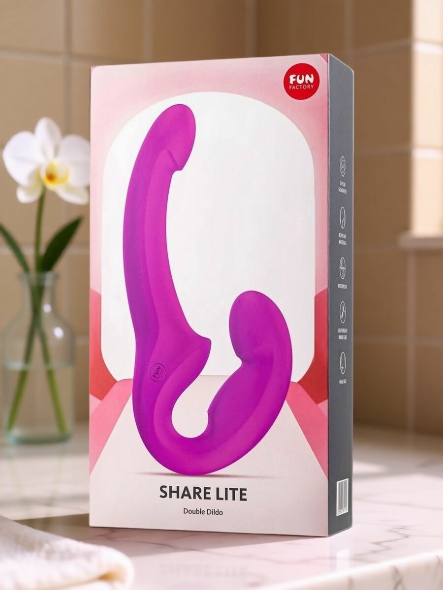 Страпон Fun Factory "SHARE LITE", безремневой, двойной, силиконовый