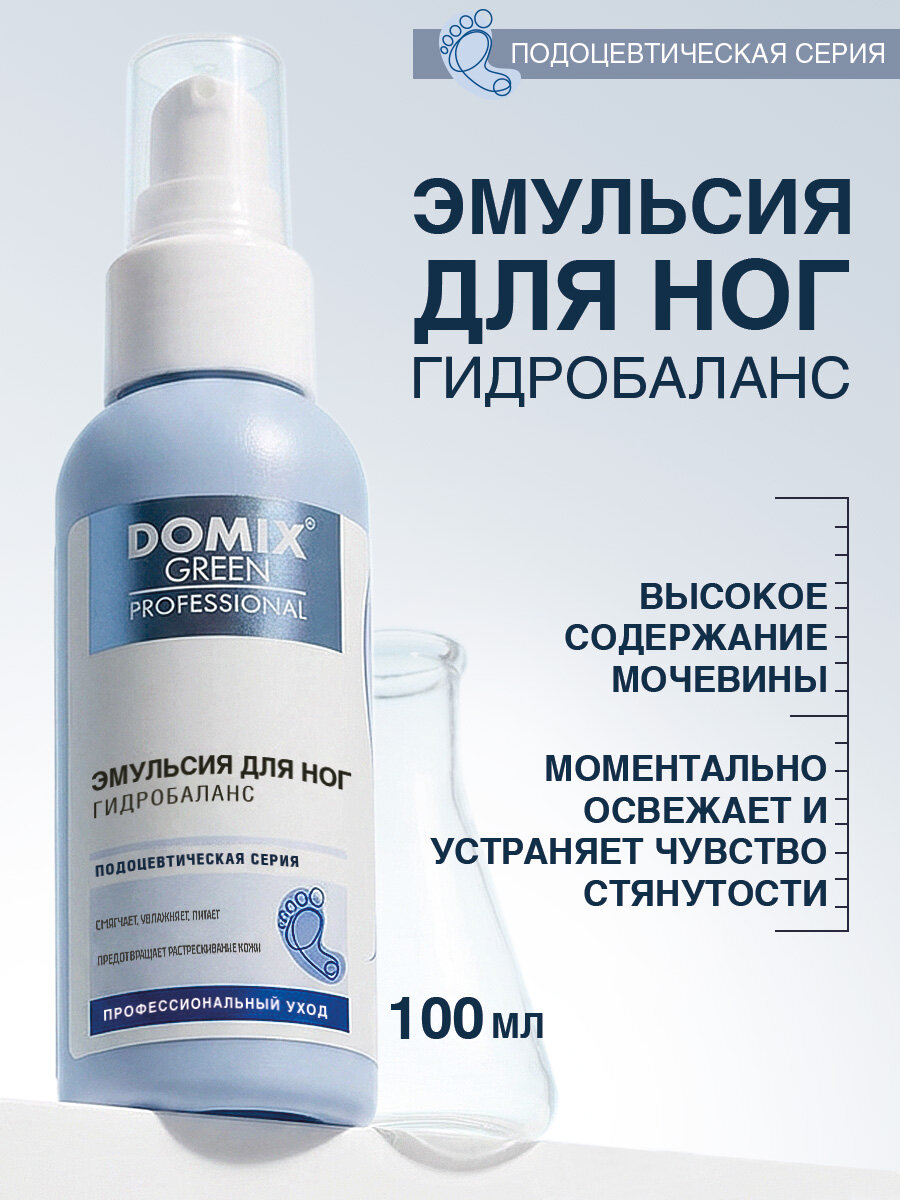 Эмульсия для ног Гидробаланс, профессиональный уход за кожей от пота и запаха, для ног 100 мл