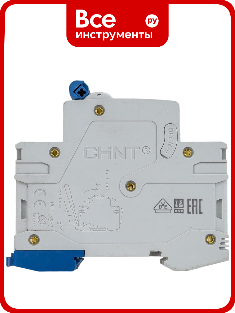 Автоматический выключатель CHINT NB1-63, 2P, 63A, 6кА, характеристика C 179668