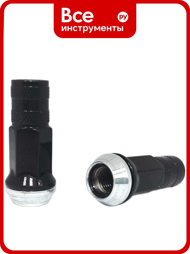 Комплект гаек Racing Nuts Черный, 12x1.25, 4 шт STARLEKS RR305344NSF(Black)
