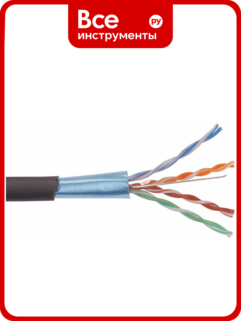 Кабель витая пара F/UTP Netron Cat 5e PE 4x2x0,52, 325004 для прямой прокладки