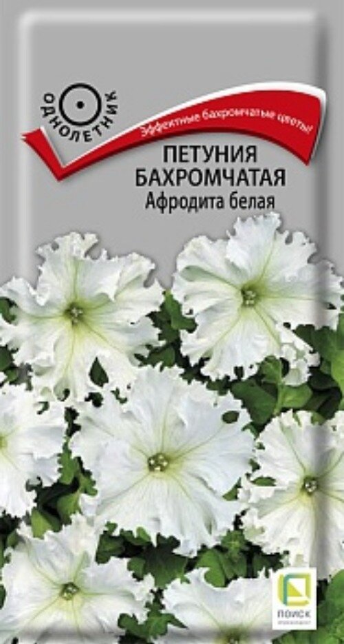 Семена петунии поиск Афродита белая, бахромчатая, 10 шт