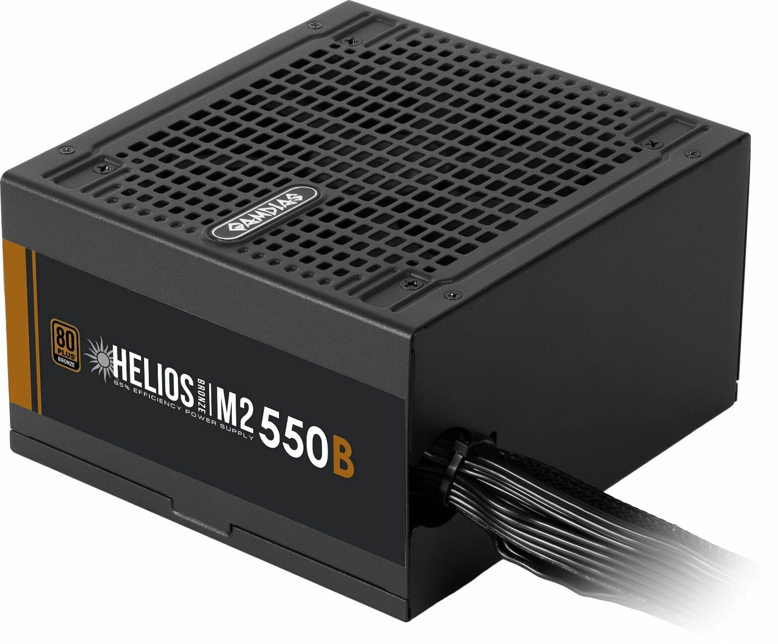 Блок питания GAMDIAS HELIOS M2-550B 80 Plus Bronze (16220-04600-10000-G) черный - ATX 20+4 пин, 4 pin + 4 pin CPU, 4 SATA, 2 x 6+2 pin PCI-E